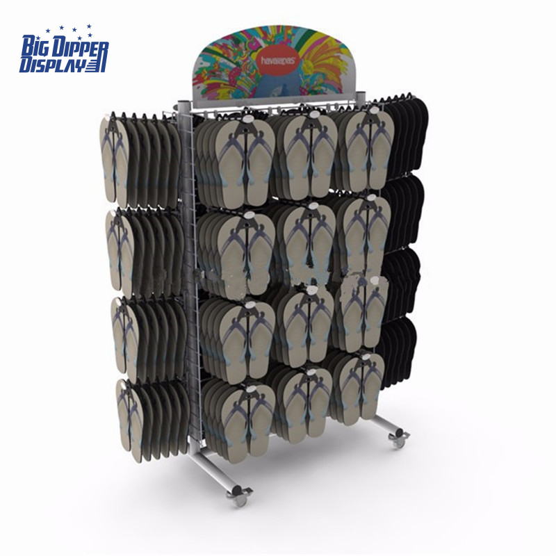 BDD-FF14 Footwear Store Flip Flop Floor Stand Display For Slippers